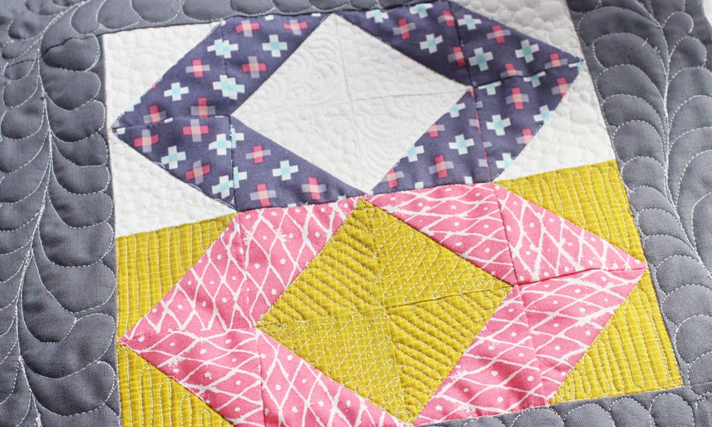 Free Motion Quilting on Block Patience Corner | Sewcial Bee Sampler ...