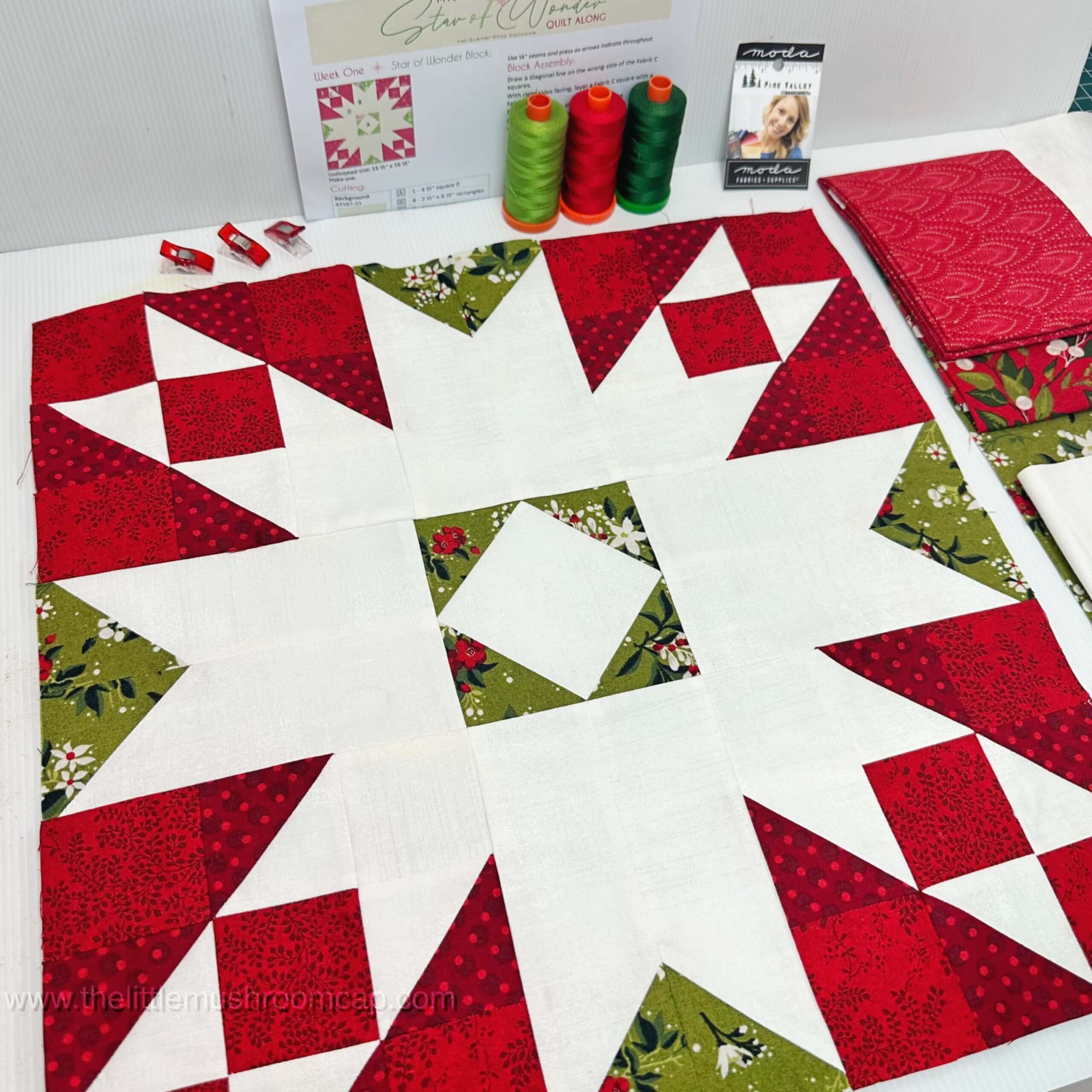 Star of Wonder Quilt Along Christmas Quilt Along Week 1 - The Little ...