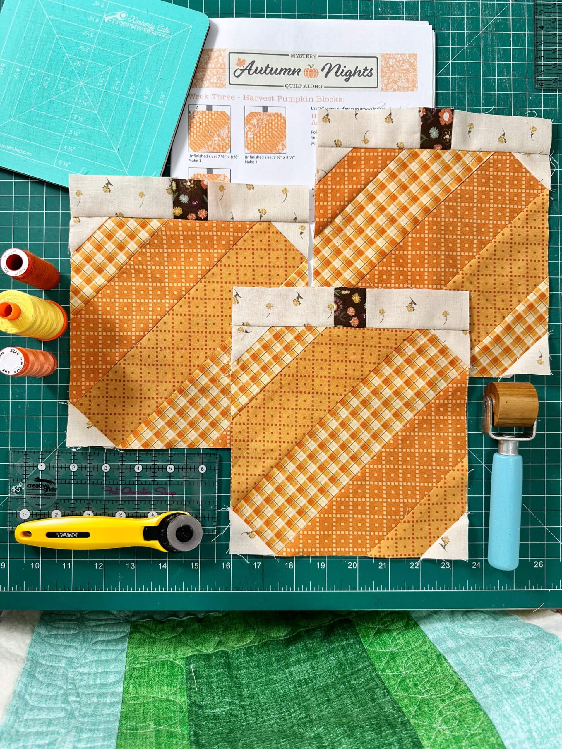 Free Pumpkin Quilt Block Patterns - The Little Mushroom Cap: A Quilting ...