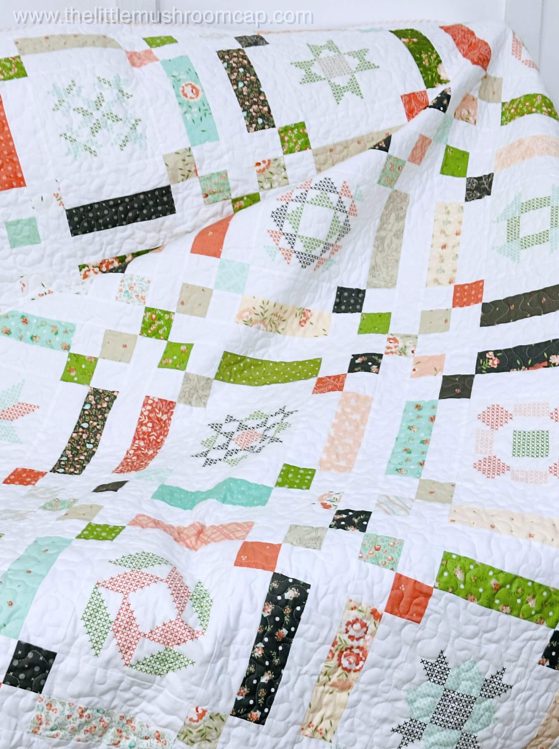 Abloom Quilt | Quilted & Gifted - The Little Mushroom Cap: A Quilting Blog